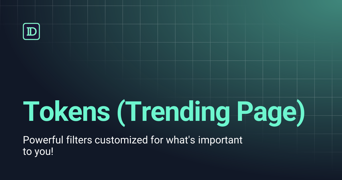 Tokens (Trending Page) | Defined